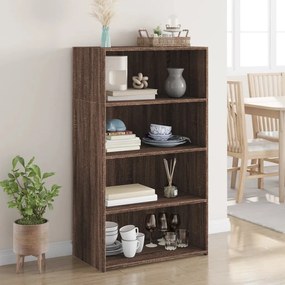 Skříň highboard hnědý dub 70 x 41 x 124 cm kompozitní dřevo