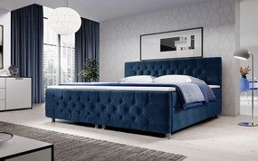 Boxspring postel VALENCIE LUX bez úložného prostoru, samet Velikost postele: 120 × 200 cm, Barvy sametu: Černý samet, Výběr matrace: Taštičková zónová…