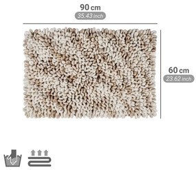 Béžová textilní koupelnová předložka 60x90 cm Lerici – Wenko