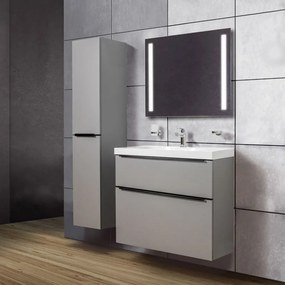 Mereo, Mereo Mailo, koupelnová skříňka 100 cm, dub Riviera, černé madlo, MER-CN522SBN