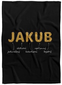 Deka Mužská jména – GOLD (Jméno: Jakub, Podšití beránkem: NE)