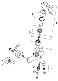 GROHE 32269000 - Vanová baterie FEEL DN 15 lesklý chrom