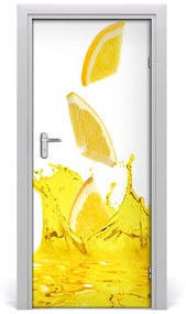 Fototapeta na dveře samolepící citronová šťáva 75x205 cm