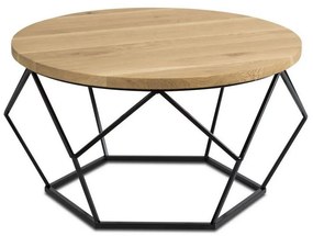 HowHomely | Konferenční stolek OAKLOFT 40x70 cm černá/dub | DD0058