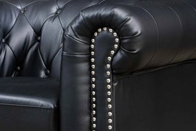 Designové křeslo Chesterfield černé