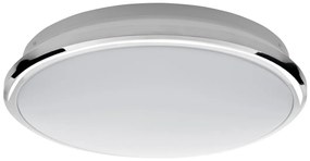 Sapho, SILVER stropní LED svítilna 10W, 230V, průměr 28cm, studená bílá, chrom, AU463