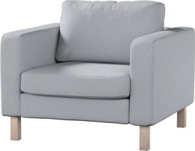 Potah na křeslo IKEA Karlstad, krátký barva šedá látka pletený vzor