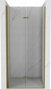 Mexen LIMA sprchové skládací dveře ke sprchovému koutu 90 cm, zlatá-průhledná, 856-090-000-50-00