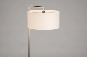 Stojací designová lampa Pallas White Steel