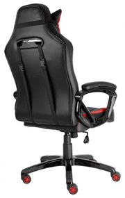 Herní židle A-RACER Q11 –⁠ PU kůže, černá/červená