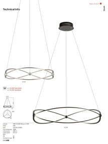 Redo 01-2251 - LED Stmívatelný lustr na lanku QUARK LED/43W/230V 3000K chrom