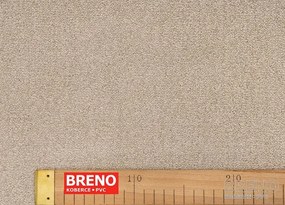 Breno Metrážový koberec GEMINI 37 světle hnědý, šíře 400 cm, Hnědá