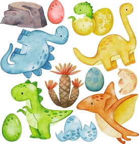 PIPPER. Samolepka na zeď "Dinosauři" Materiál: Bílý vinyl