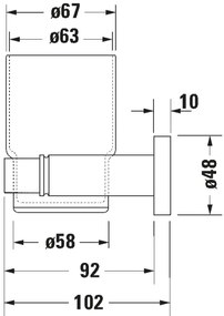 Duravit 99191000 - Nástěnný stojánek na zubní kartáčky D-CODE levá lesklý chrom