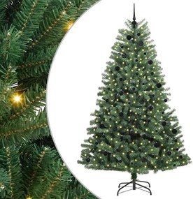 Umělý Skládací Vánoční Strom Zelená 240 cm PVC a kov 3395506