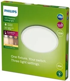 Philips Superslim CL550 15W 25cm bílá / Venkovní přisazené svítidlo /