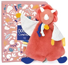 Doudou Dárková sada - Plyšový muchláček dinosaurus oranžový 25 cm