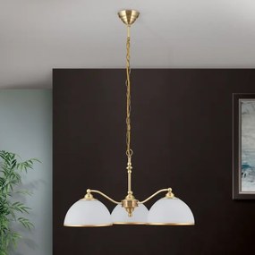 Orion LU 1838/3 - Lustr na řetězu OLD LAMP 3xE27/40W/230V bílá/mosaz