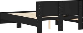 Rám postele s čelem černý 120 x 200 cm 3207491