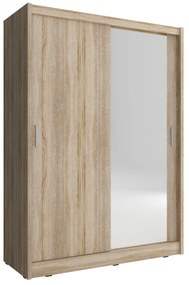 Piaski Skříň Maja 1x zrcadlo Velikosti: 130 x 200 x 62 cm, Barvy: Sonoma