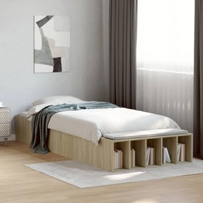 Rám postele betonově šedý 75 x 190 cm kompozitní dřevo