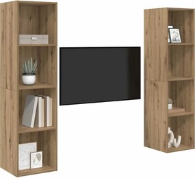 Sestava TV skříněk 2 ks Hnědá Kompozitní dřevo 3393539