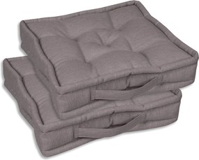 Go-De Textil Sada zahradních podsedáků Uni (polštářek, 2 kusy, šedohnědá)