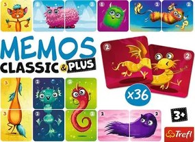 Trefl - Pexeso ClassicPlus - Roztomilé příšerky 3v1 / 20 minut / 2-4 h