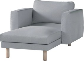 Potah na IKEA Norsborg šezlong s loketními opěrkami barva šedá látka pletený vzor