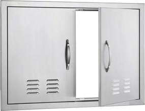 BBQ přístupová dvířka, 762 × 533 mm dvojitá venkovní kuchyňská dvířka