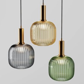 Toolight Rea, Skleněné závěsné stropní svítidlo APP462-1CP Green, OSW-00592
