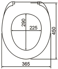 WENKO 24082800-Toaletní sedátko DROPLETS 45x38,8 cm pestrobarevná/lesk. chrom