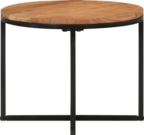 vidaXL Konferenční stolek 45x45x35 cm masivní akáciové dřevo a železo [372740]