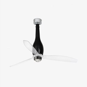 FARO 32002-10 ETERFAN M LED, černá/transparentní, stropní ventilátor s DC motorem - FARO