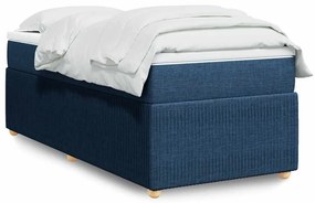 Box spring postel s matrací modrá 90x200 cm textil 3285545
