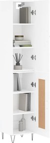 Skříň highboard bílá 34,5 x 34 x 180 cm kompozitní dřevo 3199137