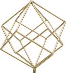 Kovová dekorace Cube 41,5 cm zlatá