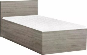 Postel SOFIA 80 x 200 cm, dub lanýž Matrace: Matrace Coco Maxi 20 cm, Rošt: S laťkovým roštem