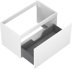 Mexen Rivel, koupelnová skříňka 80 cm, 1 zásuvka, drážkovaná, bílá matná, 91A20-08047-1-BF01