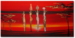 Obraz Červená poušť (1 díl) - africká savana s postavami