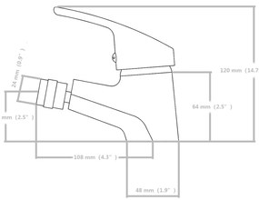 vidaXL Marketos Bidetové baterie 2 ks chromové