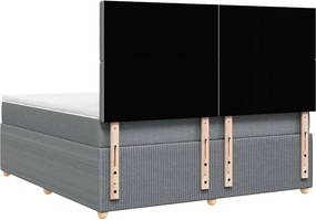 Box spring postel s matrací světle šedá 180 x 200 cm textil 3292149