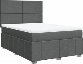 Box spring postel s matrací tmavě šedá 160x200 cm textil 3294013