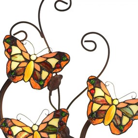 Nástěnná lampa Tiffany Papillons - 32*68 cm G4/4*2W
