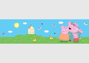 Dětská samolepící bordura na zeď Prasátko Peppa | 5 m x 13.8 cm | WBD 8191
