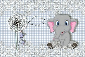 Samolepící tapeta malý sloník