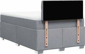 Box spring postel s matrací světle šedá 120x190 cm textil 3285834