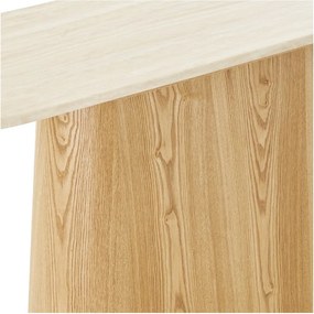 Krémový/v přírodní barvě konzolový stolek s deskou z kamene 40x130 cm Larvik – House Nordic