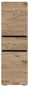 Vysoká úzká koupelnová skříňka v dekoru dubu v přírodní barvě 38x130 cm Wisla – Støraa