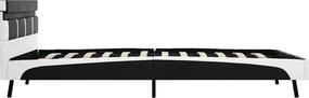 Rám postele s LED světlem černý umělá kůže 140 x 200 cm 280304